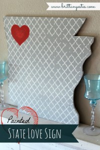 Painted State Love Sign - Brittany Estes
